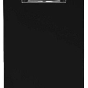 Black Plastic clipboards (Set of 6) Multipack - 12.5x9 Inch Black Clipboard with 100 Sheets Holding Capacity Low Profile Clip | Colored Acrylic Clip Boards in Bulk for Kids & Professionals