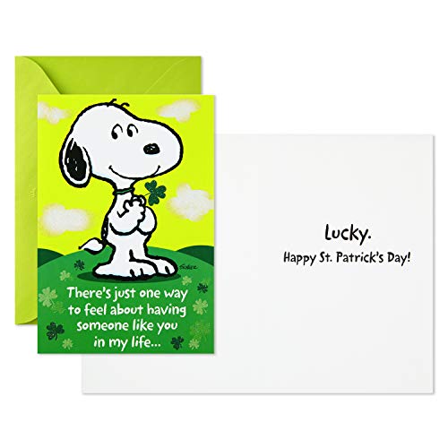 Hallmark Peanuts Pack of St. Patricks Day Cards, Lucky Snoopy (6 Cards with Envelopes)