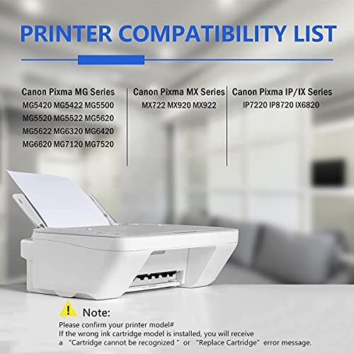 Ankink Compatible Canon PGI 250XL CLI 251XL Ink Cartridge use with PIXMA MX922 MX920 IP7220 MG5520 MG5420 IX6820 IP8720 MG7520 MG7120 MG6320 Printer 250 251 XL Black Combo Pack(2 PGBK,2 Black) pgi250