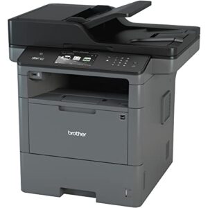 Brother MFC-L6800DW All-in-One Wireless NFC Monochrome Laser Printer for Office - Print Copy Scan Fax - 48 ppm, 1200x1200 dpi, 512MB Memory, Auto Duplex Printing, 80-Sheet ADF, CBMOUN Printer Cable