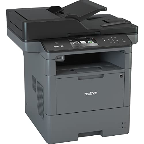 Brother MFC-L6800DW All-in-One Wireless NFC Monochrome Laser Printer for Office - Print Copy Scan Fax - 48 ppm, 1200x1200 dpi, 512MB Memory, Auto Duplex Printing, 80-Sheet ADF, CBMOUN Printer Cable