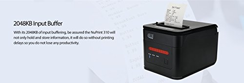 Adesso NuPrint 210-2" Thermal Receipt Printer, Black