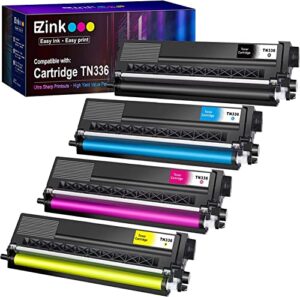 e-z ink (tm) compatible toner cartridge replacement for brother tn336 tn331 tn-336 tn-331 compatible with hl-l8350cdw mfc-l8850cdw mfc-l8600cdw hl-l8350cdwt (black cyan magenta yellow, 4 pack)