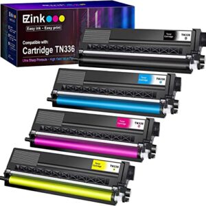 E-Z Ink (TM) Compatible Toner Cartridge Replacement for Brother TN336 TN331 TN-336 TN-331 Compatible with HL-L8350CDW MFC-L8850CDW MFC-L8600CDW HL-L8350CDWT (Black Cyan Magenta Yellow, 4 Pack)