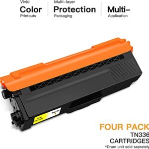 E-Z Ink (TM) Compatible Toner Cartridge Replacement for Brother TN336 TN331 TN-336 TN-331 Compatible with HL-L8350CDW MFC-L8850CDW MFC-L8600CDW HL-L8350CDWT (Black Cyan Magenta Yellow, 4 Pack)