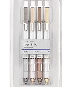 TUL Pearl Collection Gel Pens, Medium Point, 0.7mm, Pearl Barrel, Blue Ink, Pack of 4