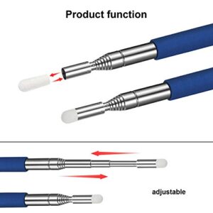 4 Pieces Retractable Teacher Pointer Telescopic Teaching Pointer Presenter Whiteboard Pointer and Lanyards with 6 Pieces Extra Felt Nibs for Teachers Presenter, Extends Design (39 Inches)