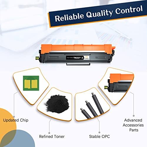 Colorking Compatible Toner Cartridge Replacement for Brother TN227 TN227BK TN-227 TN223 TN223BK for MFC-L3750CDW HL-L3210CW HL-L3290CD HL-L3230CDW MFC-L3770CDW HL-L3270CDW Toner (Black, 2-Pack)