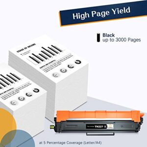 Colorking Compatible Toner Cartridge Replacement for Brother TN227 TN227BK TN-227 TN223 TN223BK for MFC-L3750CDW HL-L3210CW HL-L3290CD HL-L3230CDW MFC-L3770CDW HL-L3270CDW Toner (Black, 2-Pack)