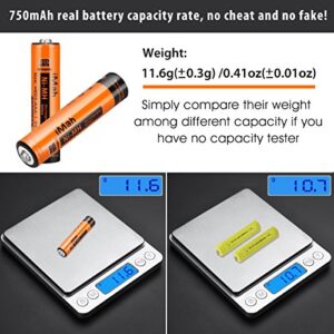 8-Pack iMah 1.2V 750mAh Ni-MH AAA Rechargeable Batteries for Panasonic Cordless Phone Also Compatible with BK30AAABU BK40AAABU HHR-55AAABU HHR-65AAABU HHR-75AAA/B HHR-4DPA/4B BT205662 and Solar Lights