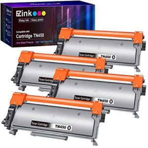 e-z ink (tm) compatible toner cartridge replacement for brother tn450 tn420 tn-450 tn-420 compatible with hl-2270dw hl-2280dw hl-2230 hl-2240 mfc-7360n mfc-7860dw dcp-7065dn intellifax 2840(4 black)