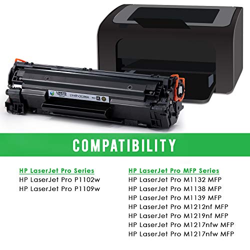 LINKYO Compatible Toner Cartridge Replacement for HP 85A CE285A (Black, 2-Pack)