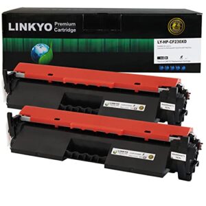 linkyo compatible toner cartridge replacement for hp 30x cf230x (black, high yield, 2-pack)