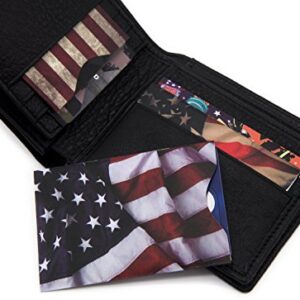 RFID Blocking Sleeves (10 RFID Blocking Sleeves, 5 Unique Designs) Identity Theft Protection Travel Case Set (American Element) (Side Load)