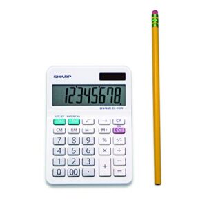 Sharp EL-310WB Calculator, White 3.125, 3.38 x 4.75 x 1.0 inches