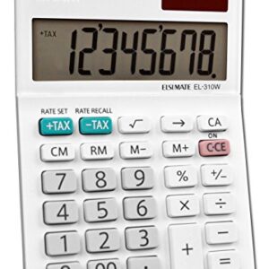 Sharp EL-310WB Calculator, White 3.125, 3.38 x 4.75 x 1.0 inches