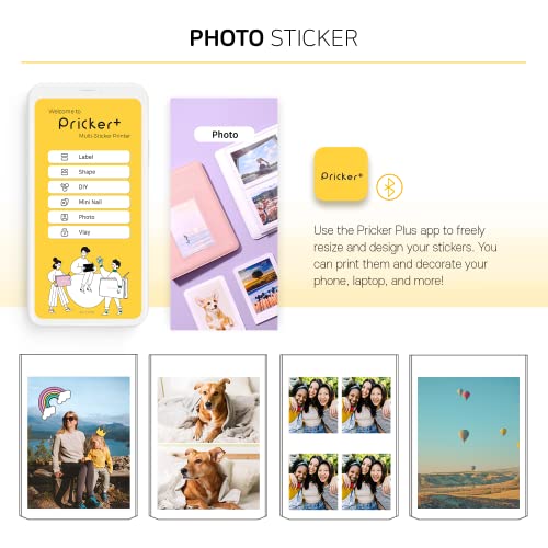 Pricker+ Photo Cartridge 2.56x3.57 (10EA), Portable Printer, Connect via App, Photo Printer, DIY, Color Photo, Mini Printer