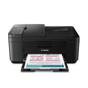 canon pixma tr4720 all-in-one wireless printer for home use, with auto document feeder, mobile printing and built-in fax, black (renewed)