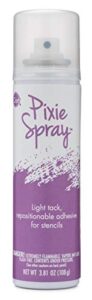 icraft pixie spray stencil adhesive, repositionable, low tack, 3.81 ounces