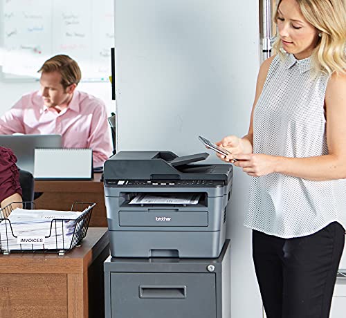 Brother MFC-L26 90DW Series Compact Wireless Monochrome Laser All-in-One Printer - Print Copy Scan Fax - Mobile Printing - Auto Duplex Printing - ADF - Print Up to 26 Pages/Min + HDMI Cable