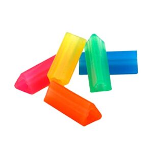 the classics 12-pack triangle pencil grips, assorted bright colors, 1.75-inch long (tpg-16212)