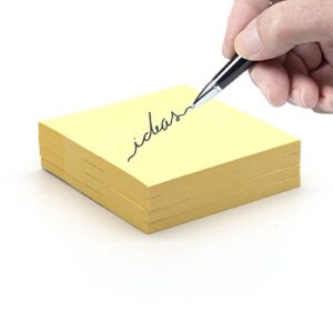 Sticky Notes 3" x 3 inch Yellow Stick On Note. Self Stick It Notes. Strong Sticking Square Stickies. Small Square Removable Memo Pad to Post in Office, Home, School. 12 Pads - Emraw