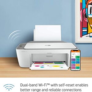 HP DeskJet 27 55e Inkjet All-in-One Color Printer I Print Copy Scan I Wireless & Mobile Printing I USB Connectivity I Up to 5.5 ppm I Up to 4800 x 1200 dpi + Printer Cable