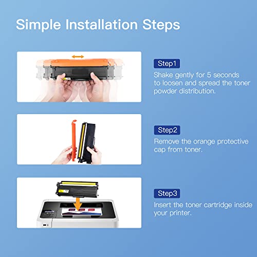 GPC Image Compatible Toner Cartridge Replacement for Brother TN433 Toner TN 433 Compatible with HL-L8360CDW MFC-L8900CDW HL-L8360CDWT HL-L8260CDW MFCL8610CDW MFCL9570CDW Printer (4 Pack)