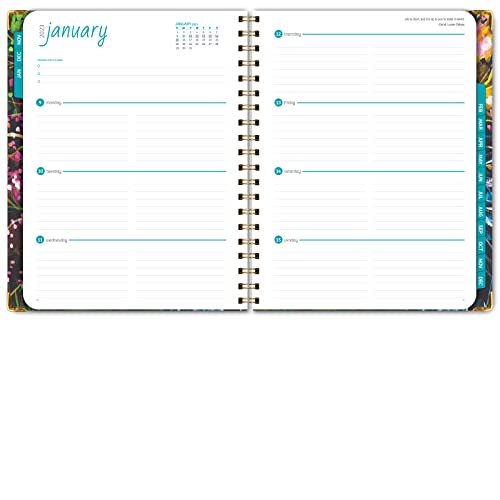 HARDCOVER 2023 Planner: (November 2022 Through December 2023) 8.5"x11" Daily Weekly Monthly Planner Yearly Agenda. Bookmark, Pocket Folder and Sticky Note Set (Black Tree Seasons)