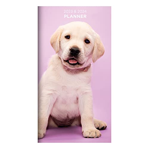 TF PUBLISHING Puppies Small Monthly Pocket Daily Planner 2023-2024 | Pocket Calendar 2023-2024 For Purse | Daily Planner 2023 - 2024 | Agenda 2023 | Calender 2023 Small Planner | 3.5" x 6.5"