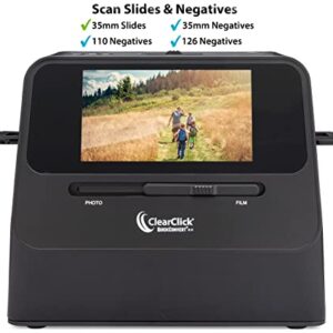 ClearClick QuickConvert 2.0 Photo, Slide, and Negative Scanner - Scan 4x6 Photos & 35mm, 110, 126 Film - No Computer Required - 22 MegaPixels