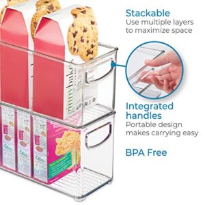 Idesign Linus Bpa-Free Plastic Stackable Organizer Storage Bin With Handles For Kitchen, Pantry, Bathroom, Small,10” X 4” X 5”