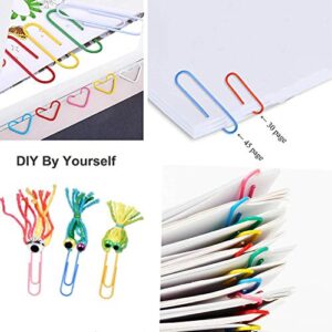 Vinaco Paper Clips Colorful, 100 Pack Large Paper Clips 2 Inch (50 mm), Durable & Rust Resistant, Jumbo Paper Clips, Colored Paper Clips. Great for Office, School and Personal Use (Multicolored)