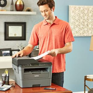 Brother DCP-L25 Series Monochrome All-in-One Laser Printer for Home Office, Print, Scan, Copy, Wireless, 36 ppm, 2400 x 600 dpi, Automatic Duplex Printing, with MTC Printer Cable