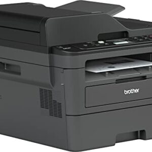 Brother DCP-L25 Series Monochrome All-in-One Laser Printer for Home Office, Print, Scan, Copy, Wireless, 36 ppm, 2400 x 600 dpi, Automatic Duplex Printing, with MTC Printer Cable