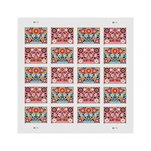 Love 2022 Forever First Class Postage Stamps -- Valentine, Wedding, Celebration, Anniversary, Romance, Party -- 1 Sheet, 20 Stamps --