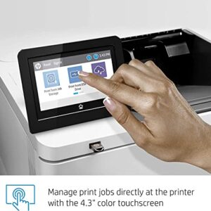 HP Laserjet Enterprise M612x Single-Function Wireless Monochrome Laser Printer, White - Print only - 4.3" Touchscreen, 75 ppm, 1200 x 1200 dpi, Auto Duplex Printing, Ethernet - Cbmou External Webcam