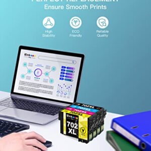 E-Z Ink Pro 702 XL T702XL Ink Cartridge Replacement for Epson 702XL 702 T702 to use with Workforce Pro WF-3720 WF-3730 WF-3733 Printer (1 Large Black, 1 Cyan, 1 Magenta, 1 Yellow, 4 Pack)