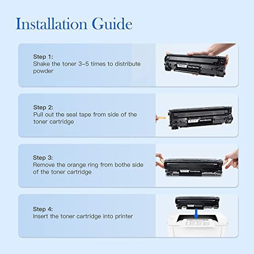 Valuetoner Compatible Toner Cartridge Replacement for HP 35A CB435A for P1006, P1009, P1002, P1003, P1004, P1005 Laser Printer (Black, 2 Pack)