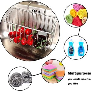 Kitchen Sponge Holder, Aiduy Sink Caddy Brush Dishwashing Liquid Drainer Rack - Stainless Steel