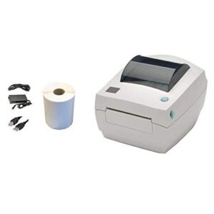 zebra lp2844 barcode label printer | 4×6 kit | direct thermal, 4 inch, power supply, roll of 250 shipping labels | build your own kit (renewed)