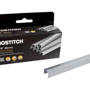 Bostitch B8 PowerCrown Staples, 0.375 Inch Leg, 45 Sheet Capacity, 5,000 Per Box (STCR21153/8)