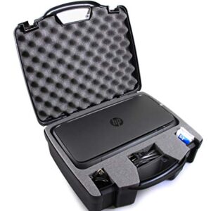 CASEMATIX Portable Printer Carry Case Compatible with HP Officejet 250 Wireless Mobile Printer, Ink Cartridges and Power Cable