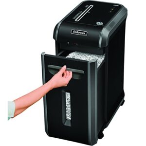 Fellowes 4609001 Powershred 99Ms 14-Sheet Micro-Cut Heavy Duty Paper Shredder with Auto Reverse, Black/Dark Silver, 25.2" x 11.4" x 17.3"