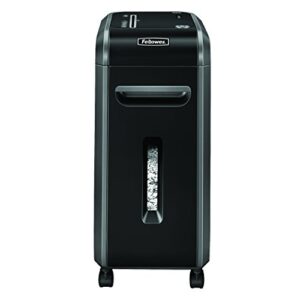 Fellowes 4609001 Powershred 99Ms 14-Sheet Micro-Cut Heavy Duty Paper Shredder with Auto Reverse, Black/Dark Silver, 25.2" x 11.4" x 17.3"