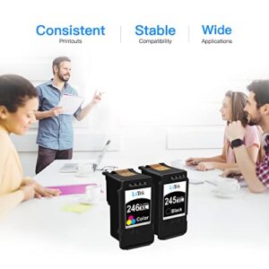 LxTek Ink Cartridge Replacement for Canon PG-245XL CL-246XL PG-243 CL-244 XL Compatible with Pixma MX492 MX490 MG2420 MG2520 MG2522 MG2920 MG2922 MG3022 MG3029 IP2820(1 Black + 1 Tri-Color)