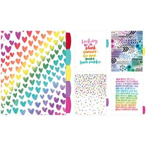 Avery + Amy Tangerine Designer Collection Big Tab Dividers, Rainbow Vibes, 5-Tab Set (11394)