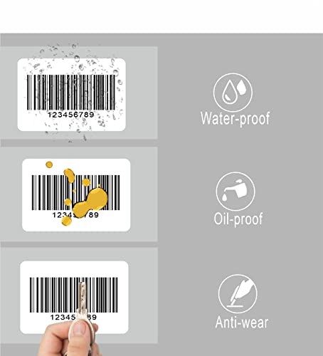 Hybsk 3x2 inch Direct Thermal Labels for Barcodes, Address, Compatible with Rollo Label Printer & Zebra Desktop Printers (3"x2",White)