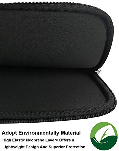 Naukay Laptop Sleeve Case 15.6 Inch,Resistant Neoprene Laptop Sleeve/Notebook Computer Pocket Case/Tablet Briefcase Carrying Bag Compatible Asus/Dell/Fujitsu/HP/Sony/Toshiba/Acer/Fujitsu- (Black)