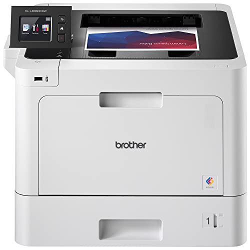 Brother Business Wireless Color Laser Printer, HL-L8360CDW, Auto 2-Sided Printing, Mobile Printing, Cloud Printing, 2.7" Color Touchscreen LCD, Ethernet, Up to 33ppm, White